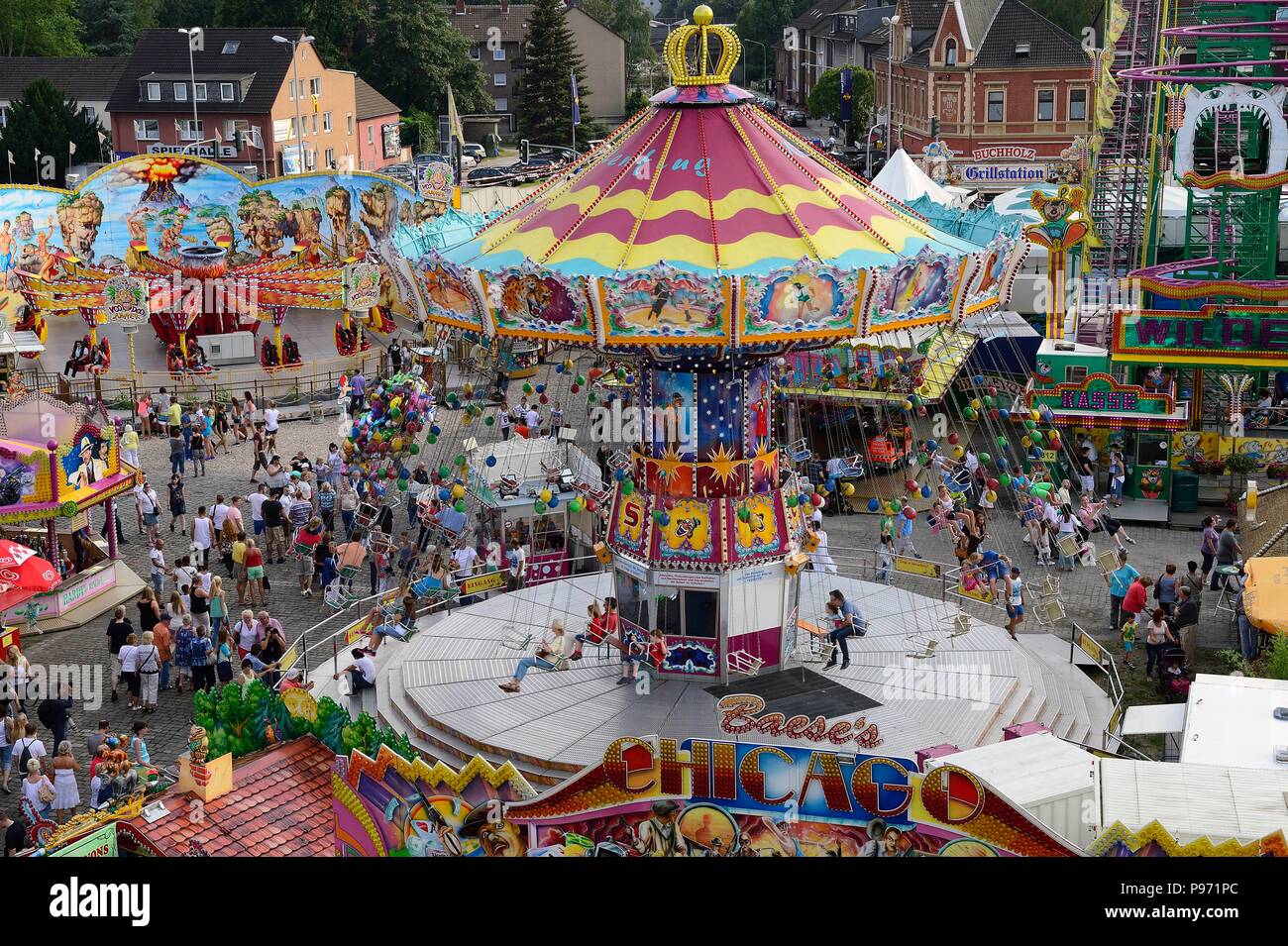 Germany, North Rhine-Westphalia - Cranger Kirmes in Herne Stock Photo ...