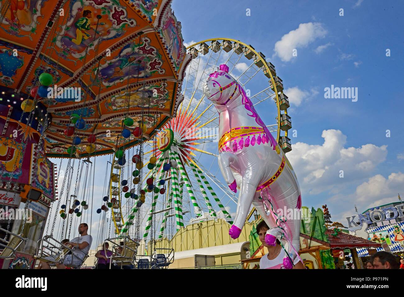 Germany, North Rhine-Westphalia - Cranger Kirmes in Herne Stock Photo ...