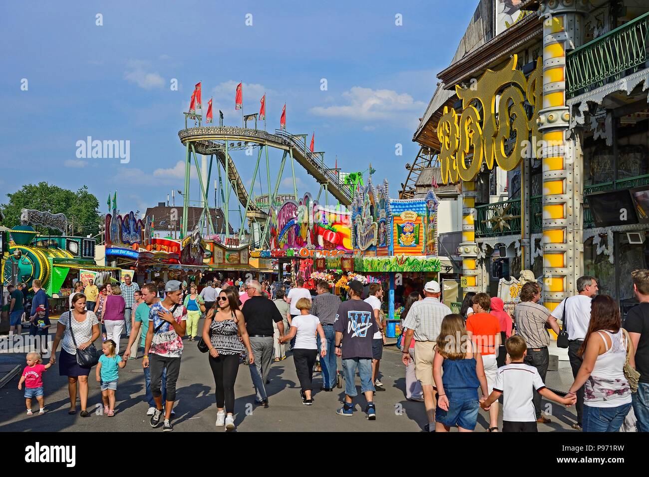 Germany, North Rhine-Westphalia - Cranger Kirmes in Herne Stock Photo ...