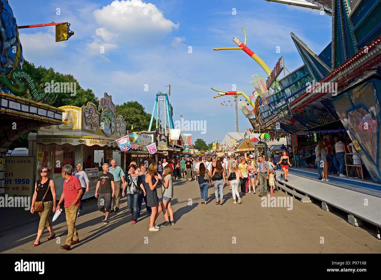 Germany, North Rhine-Westphalia - Cranger Kirmes in Herne Stock Photo ...