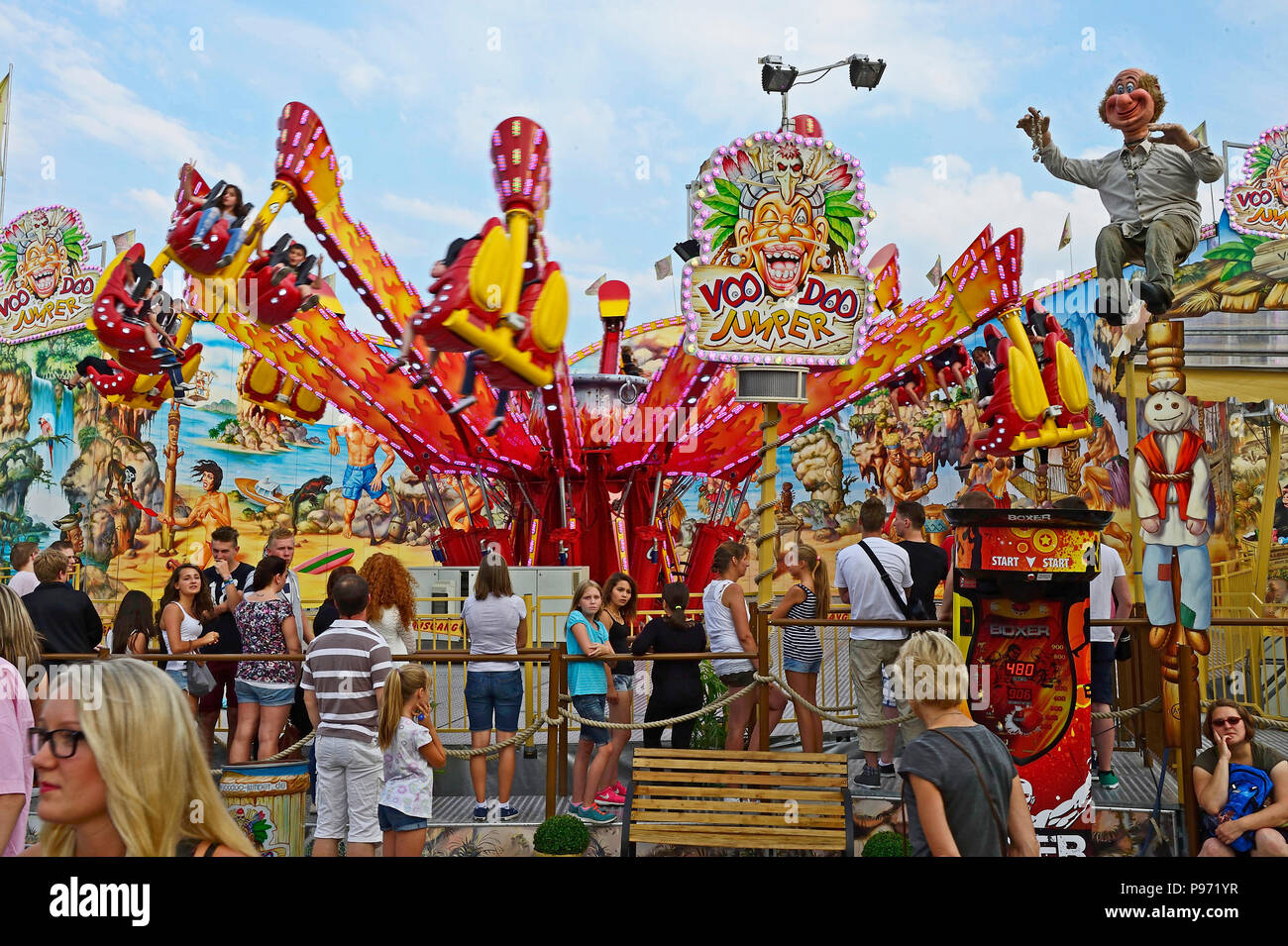 Germany, North Rhine-Westphalia - Cranger Kirmes in Herne Stock Photo ...