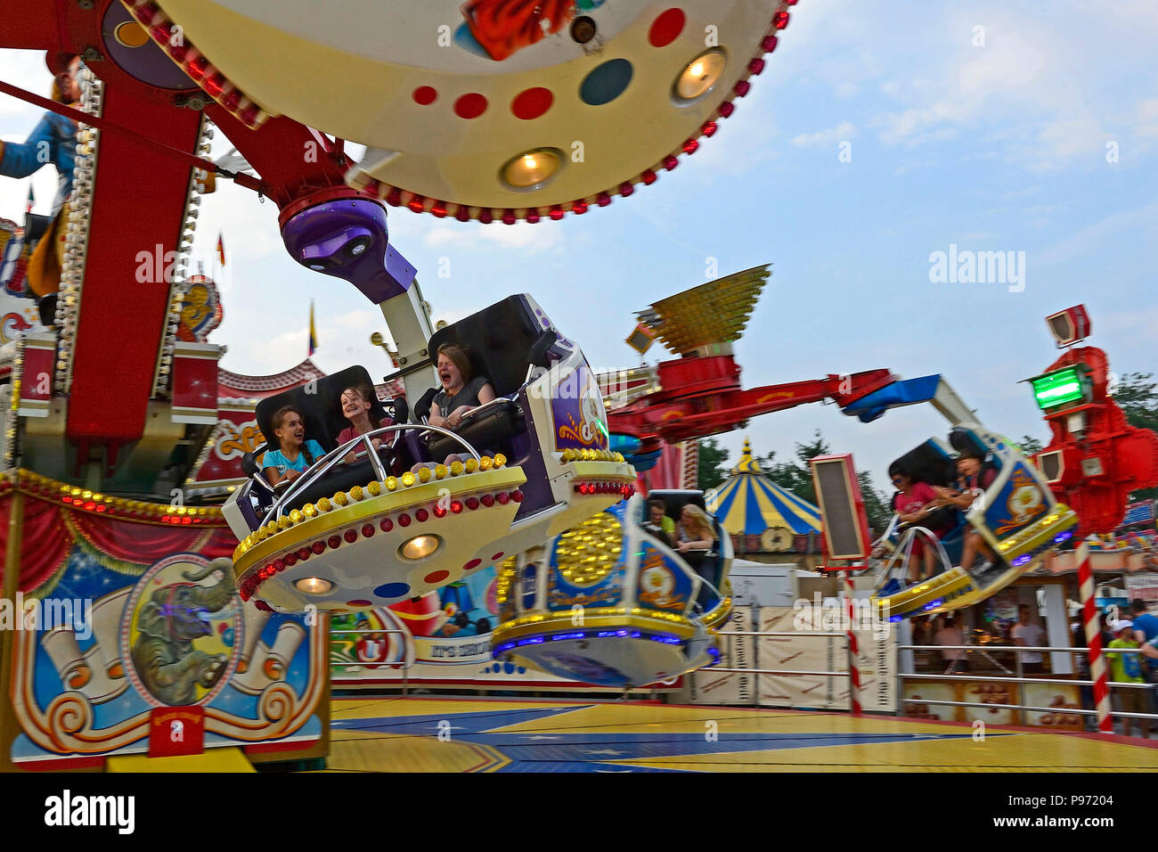 Germany, North Rhine-Westphalia - Cranger Kirmes in Herne Stock Photo ...