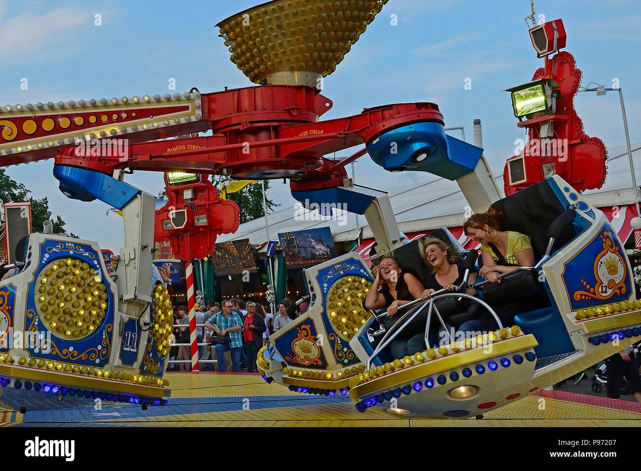 Germany, North Rhine-Westphalia - Cranger Kirmes in Herne Stock Photo ...