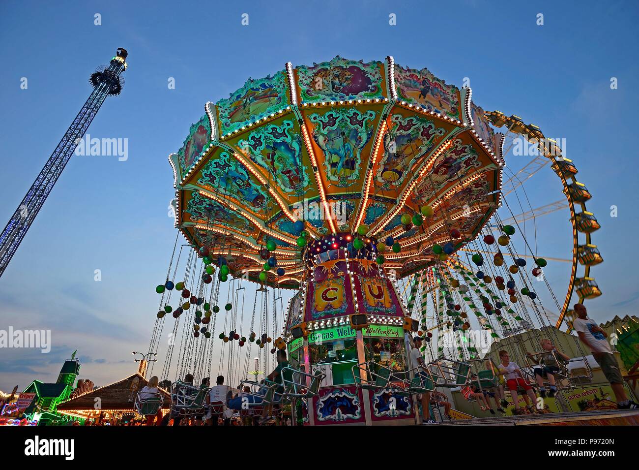 Germany, North Rhine-Westphalia - Cranger Kirmes in Herne Stock Photo ...