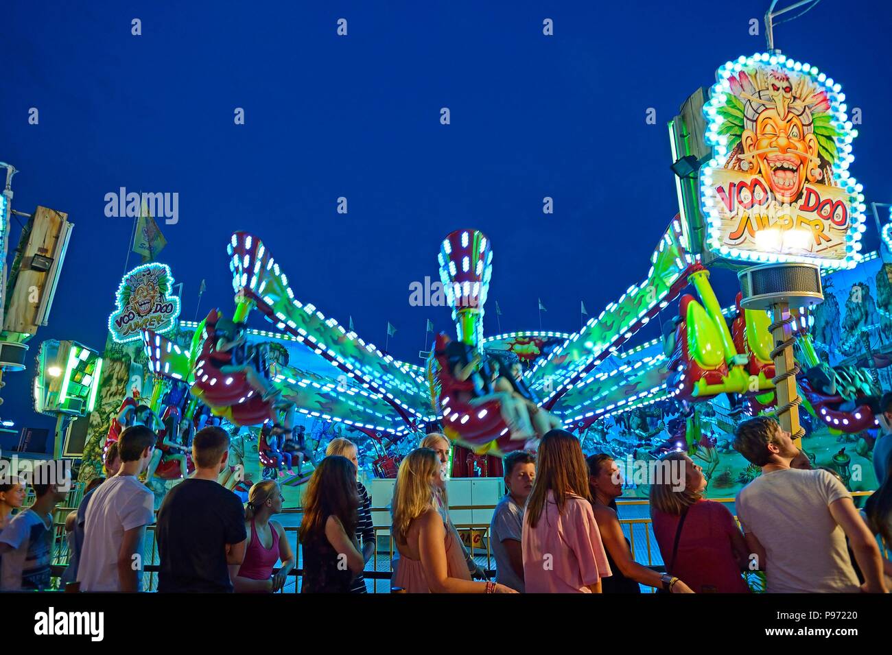 Germany, North Rhine-Westphalia - Cranger Kirmes in Herne Stock Photo ...