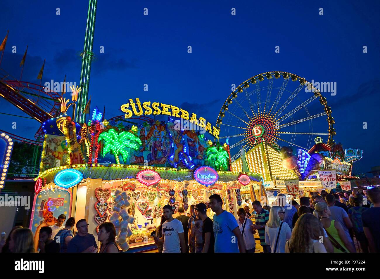 Germany, North Rhine-Westphalia - Cranger Kirmes in Herne Stock Photo ...