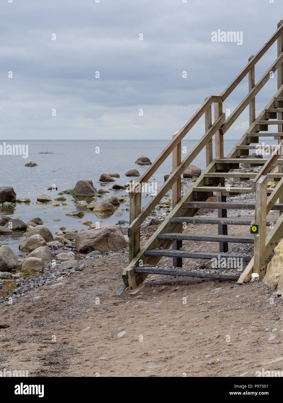 Stairway on the beach Stock Photo - Alamy