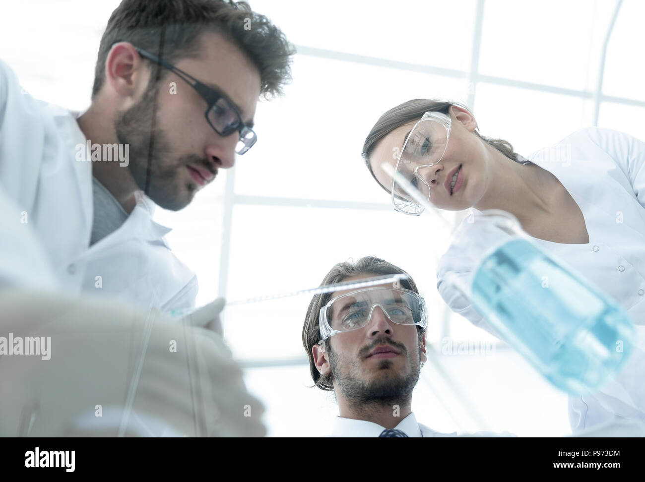 Group of students in the lab Stock Photo - Alamy