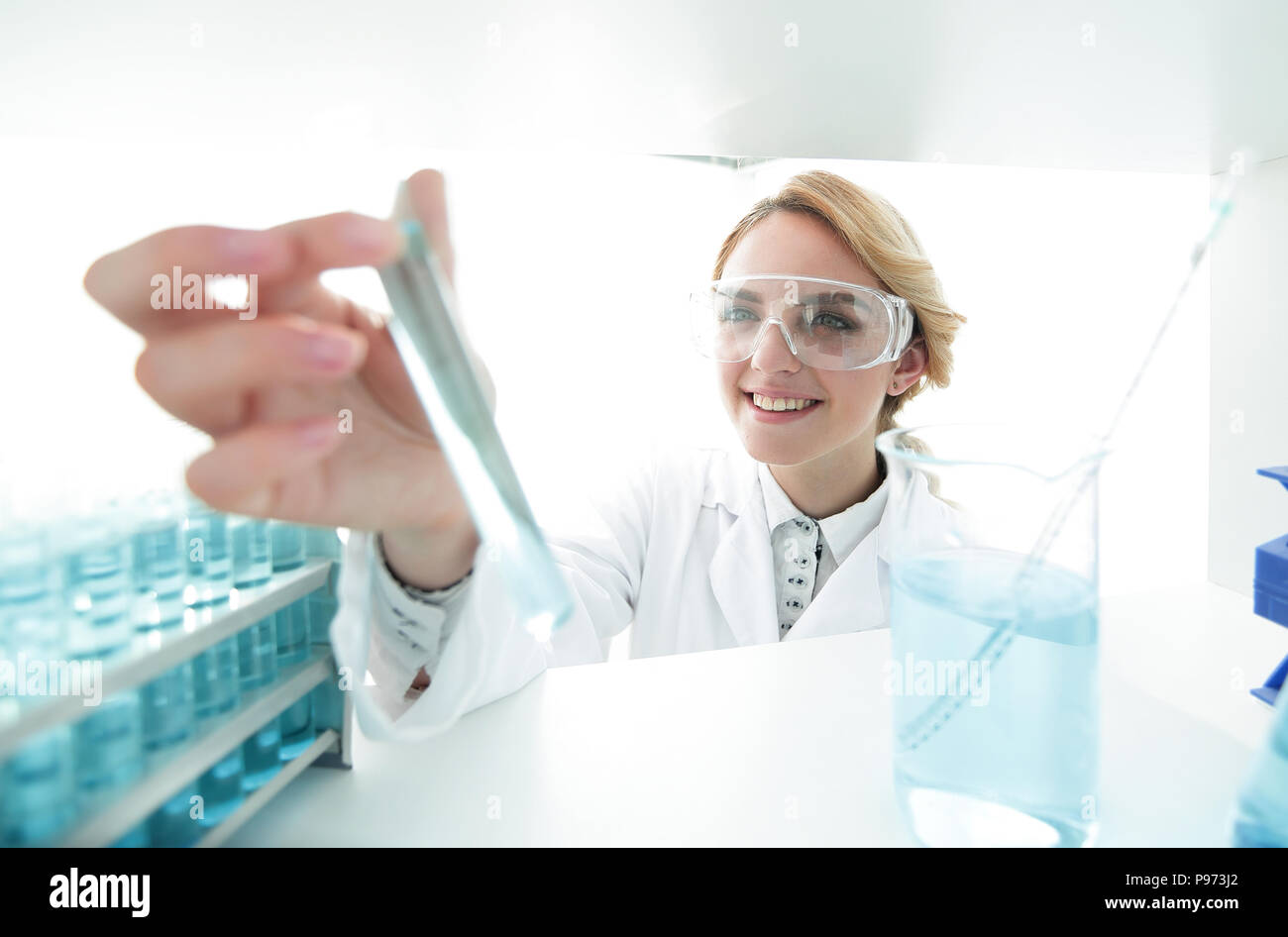 closeup.portrait of doctor biologist in the lab Stock Photo - Alamy