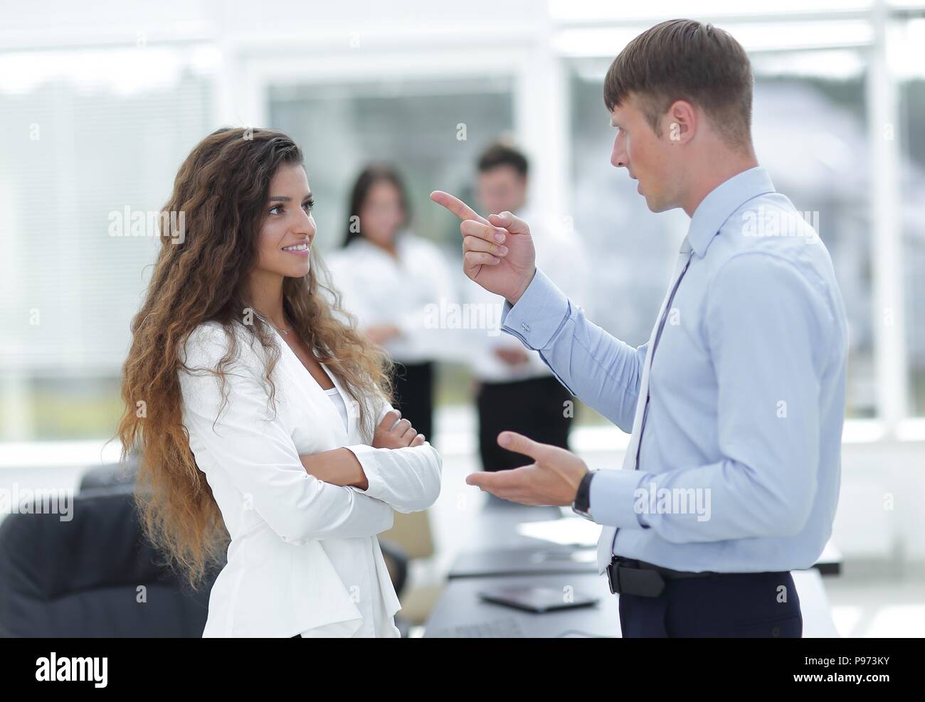 Young project managers sitting hi-res stock photography and images - Alamy