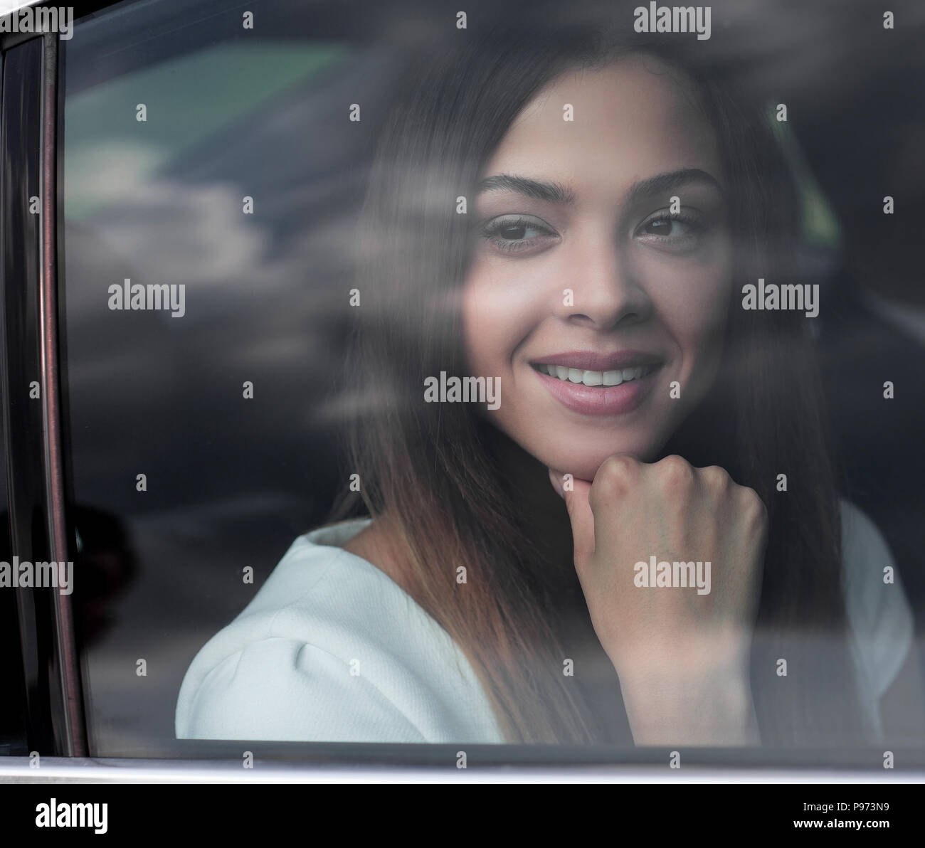 thoughtful business woman sitting in car backseat Stock Photo - Alamy thoughtful business woman sitting in car backseat Stock Photo - Alamy