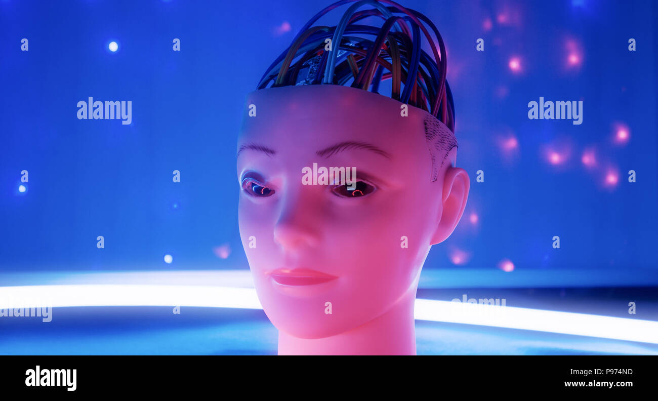 Ai robot brain, future robotics vision Stock Photo - Alamy