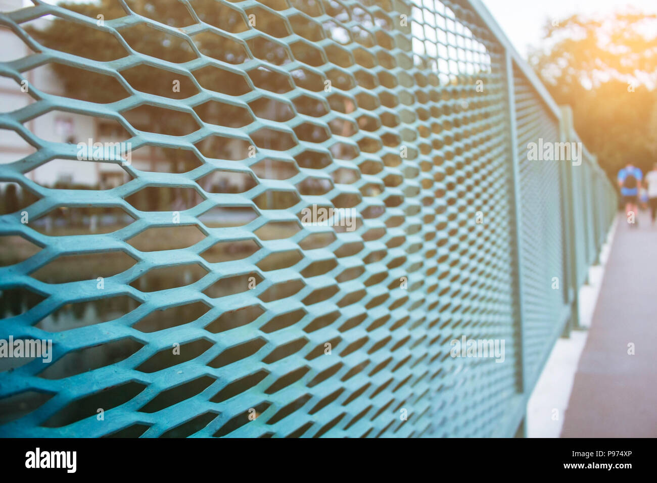 Metal bridge walkway barrier hi-res stock photography and images - Alamy