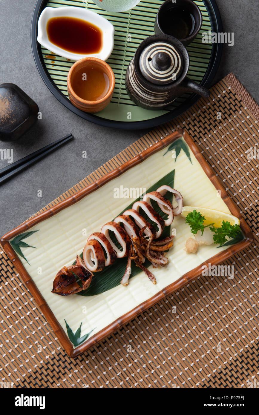 surume ika grilled squid Stock Photo - Alamy