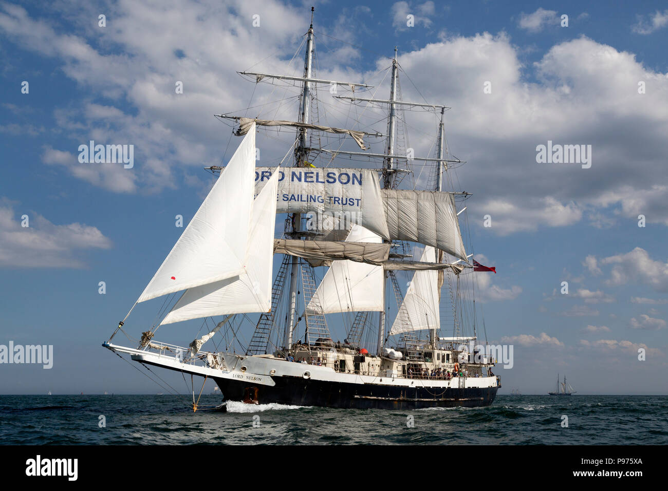 Sunderland, UK. 14th July 2018. The Lord Nelson, a British ship, on the ...