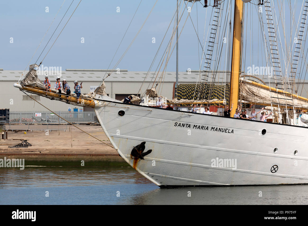 Sunderland, UK. 14th July 2018. The Santa Maria Manuela, a Portuguese ...