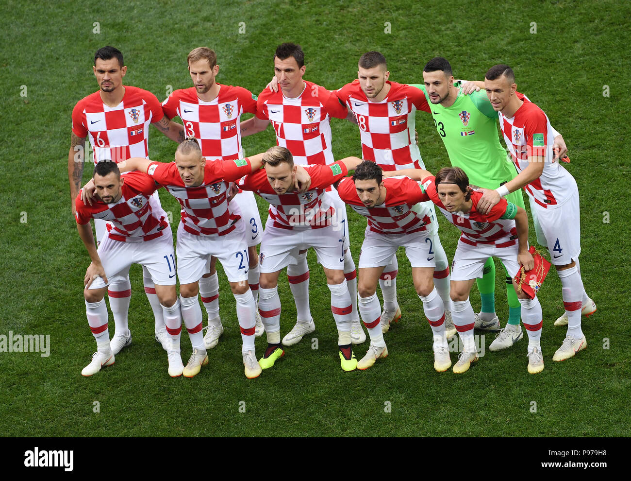 Team photo Croatia, back row from left to right: Dejan Lovren, Ivan ...