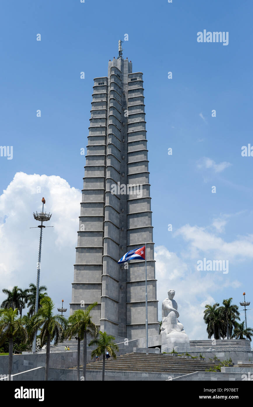 Havana, Cuba. 21st June, 2019. The Jose Marti monument with its 109 ...