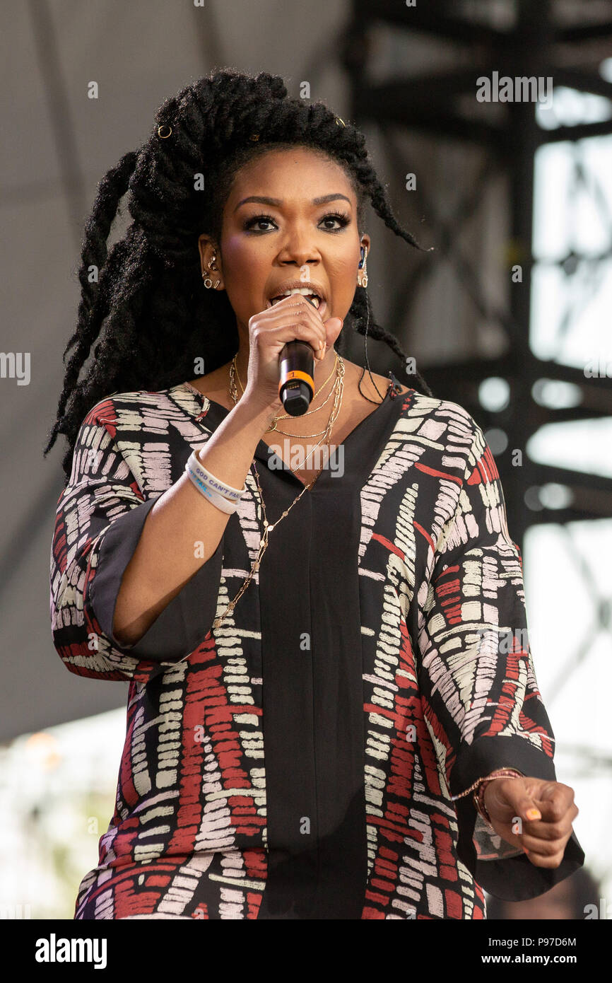 Chicago, Illinois, USA. 14th July, 2018. Singer BRANDY (BRANDY NORWOOD ...