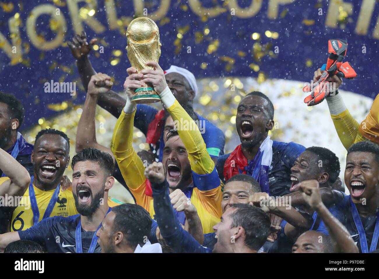 World cup 2018 final trophy ceremony hi-res stock photography and ...
