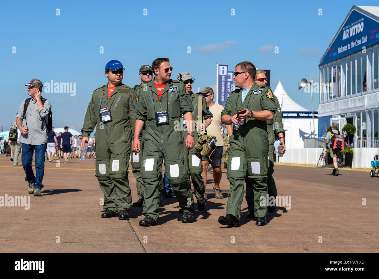Royal International Air Tattoo, RIAT 2018, RAF Fairford. The huge crowd ...