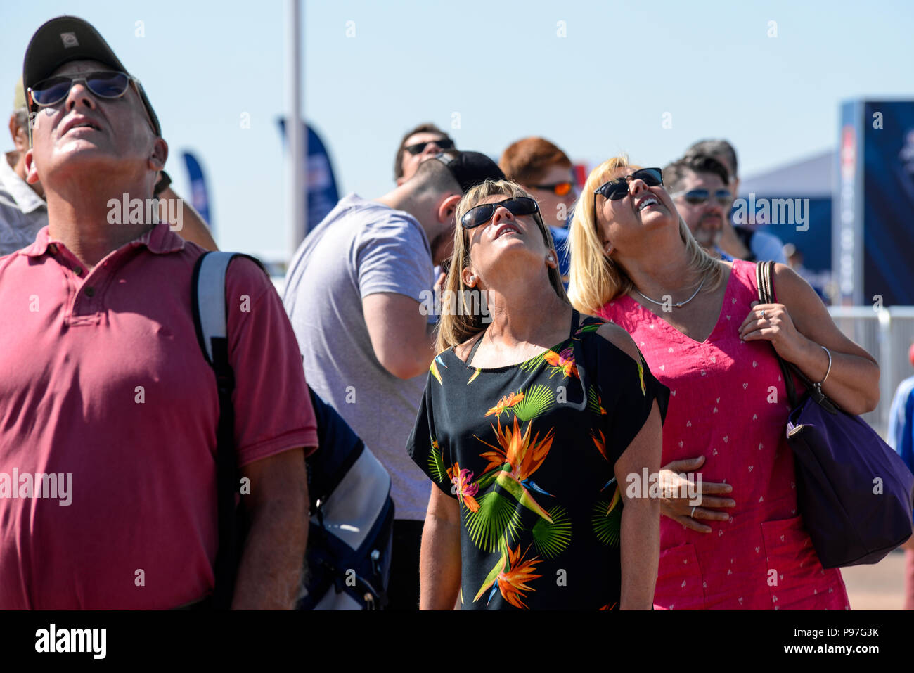 Royal International Air Tattoo, RIAT 2018, RAF Fairford. The huge crowd ...