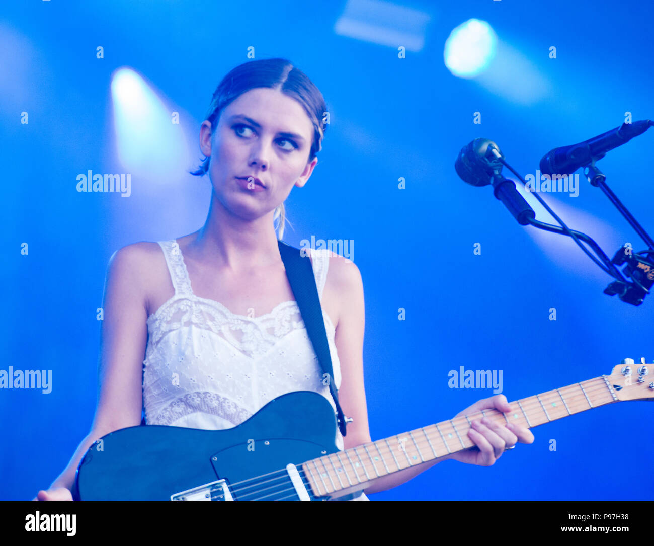 Wolf Alice performing live on the Obelisk Stage at Latitude Festival ...