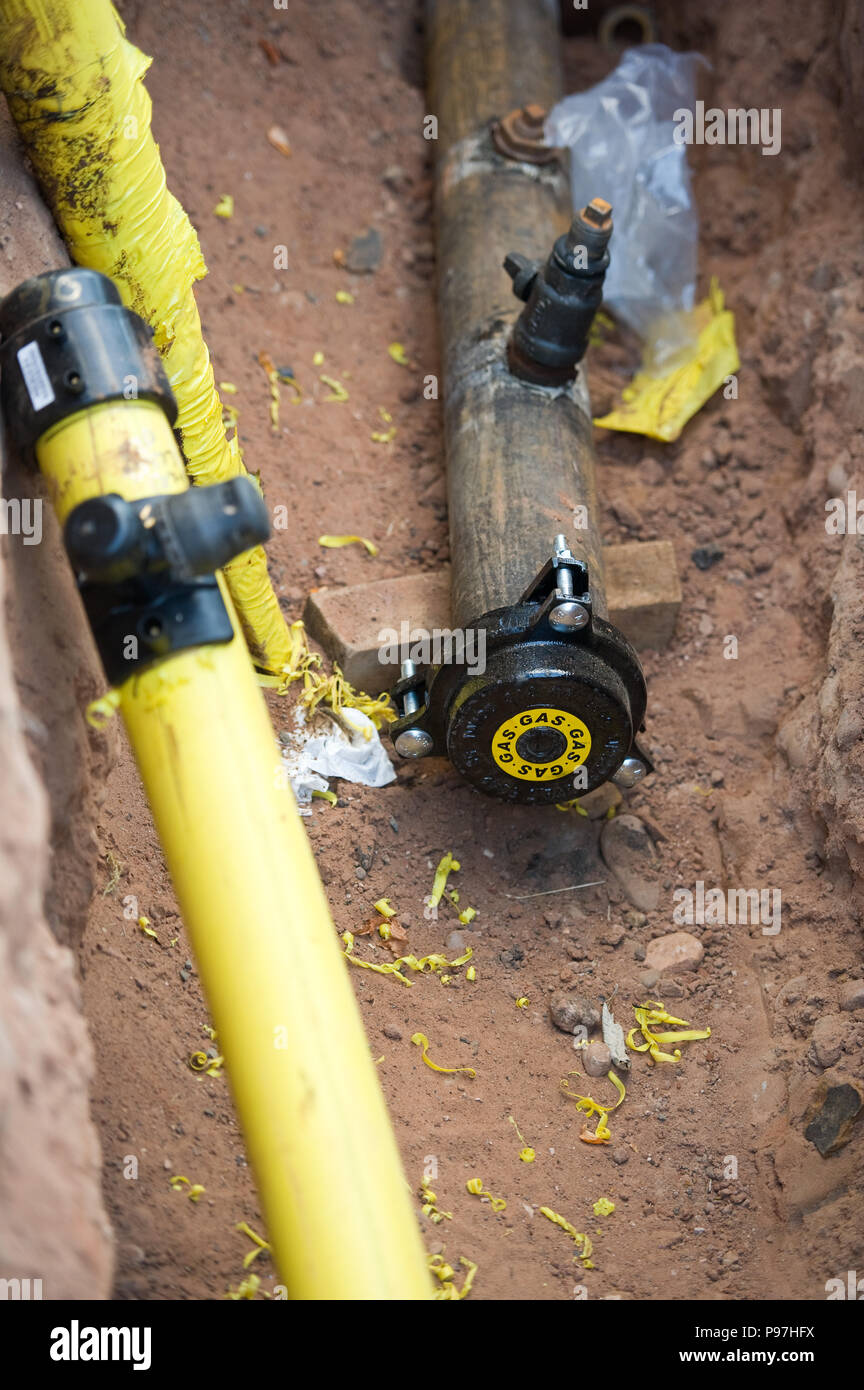 Birmingham, UK. 15th July 2018. General view of old iron gas pipes ...