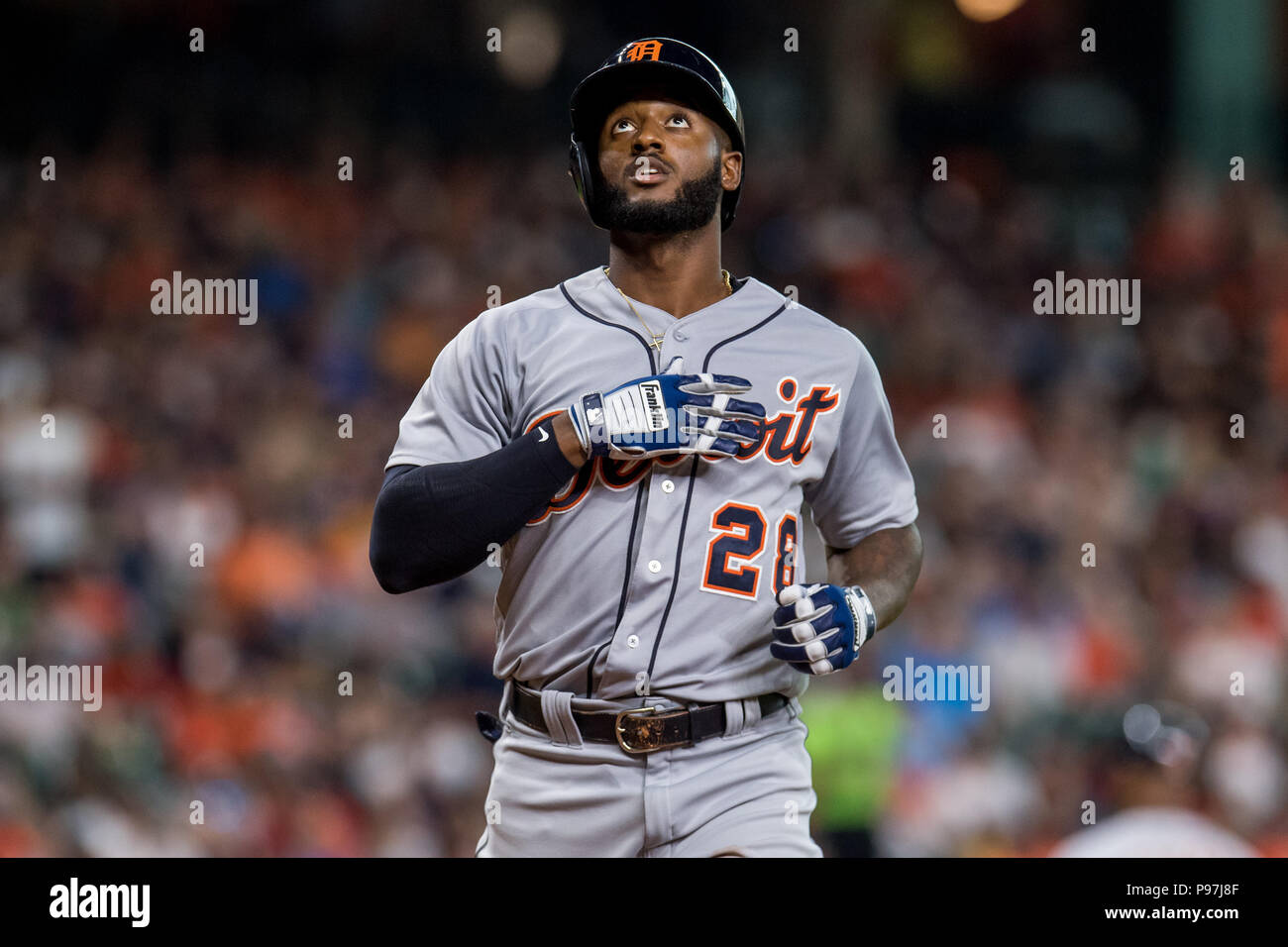Houston, TX, USA. 15th July, 2018. Detroit Tigers left fielder Niko ...