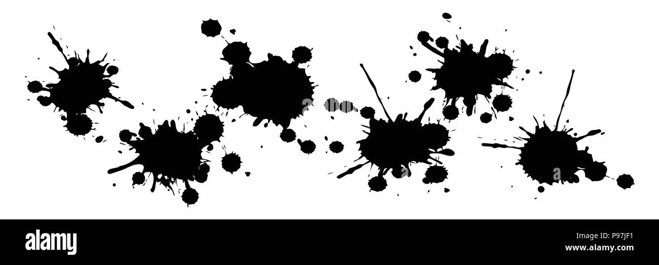 Paint black blobs ink Cut Out Stock Images & Pictures - Alamy