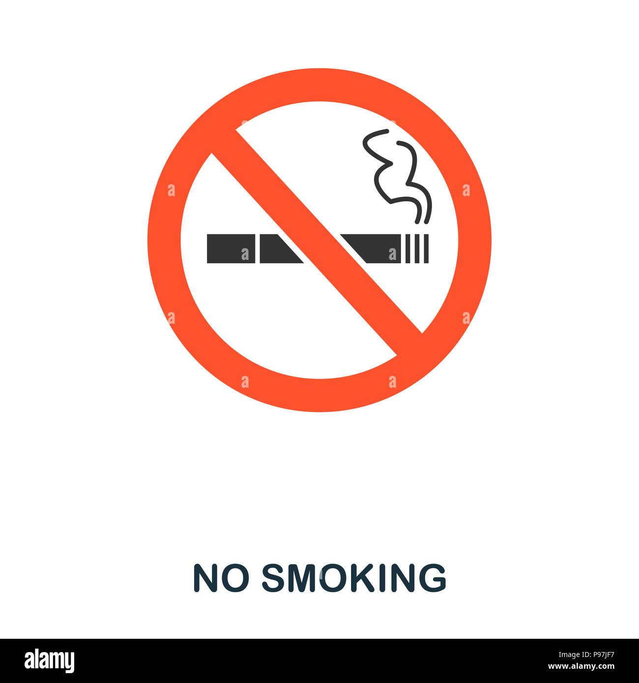 No Smoking flat icon. Premium style flat icon design. UI. Illustration ...