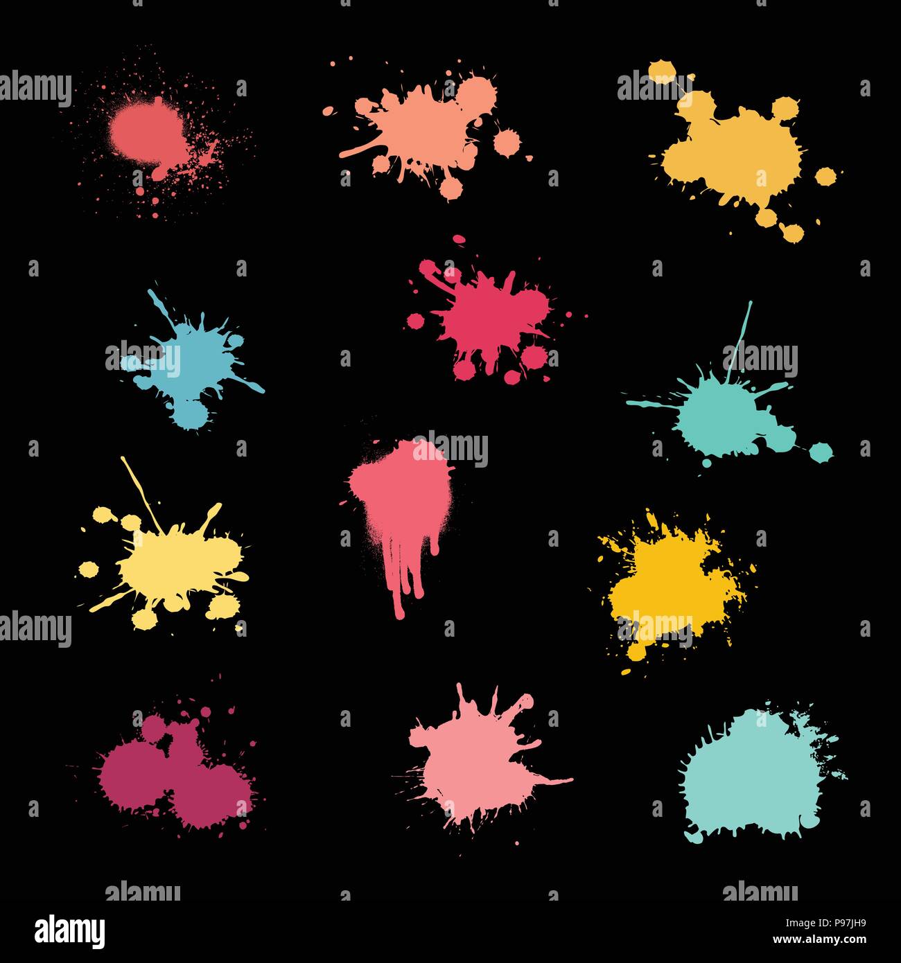 Colorful ink blobs design Stock Vector Image & Art - Alamy