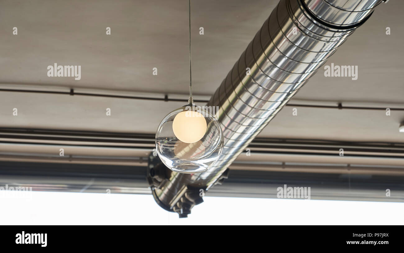 Modern light bulb in a room Stock Photo - Alamy
