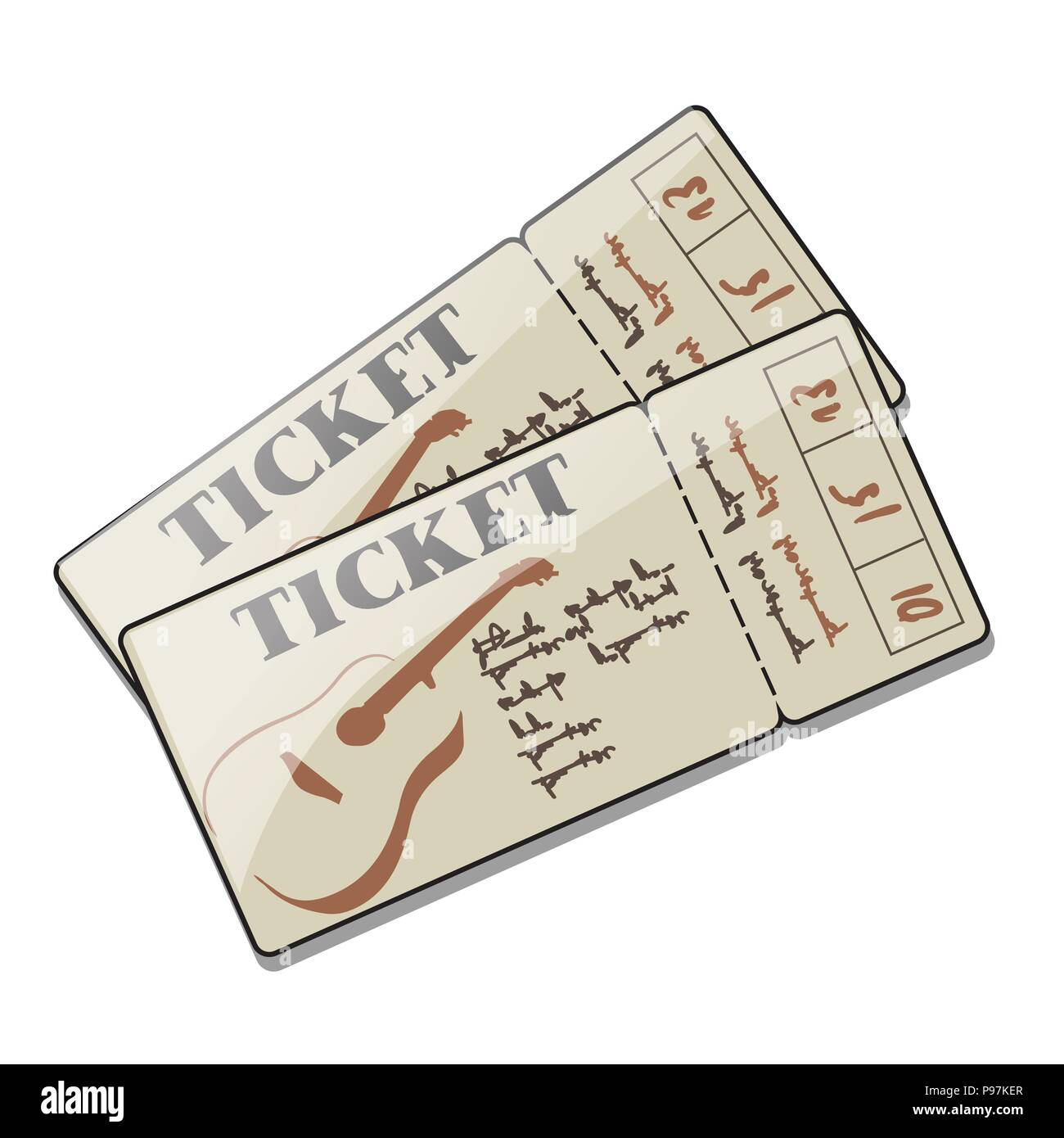 Two tickets to a concert of guitar live music, chanson, rock, romantic ...