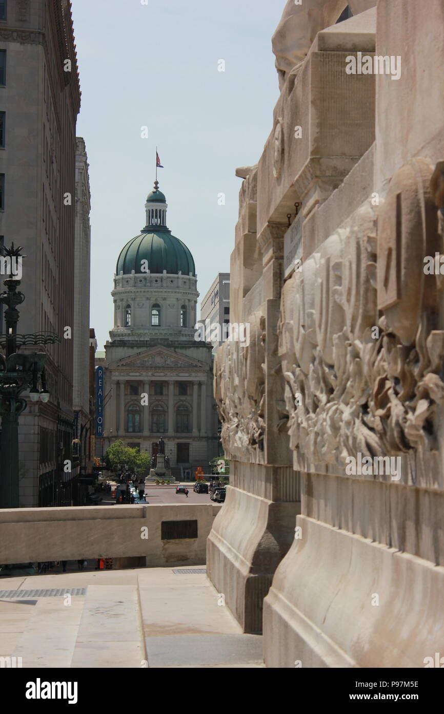 View of Indiana State Capitol Building from the Soldiers and Sailors ...