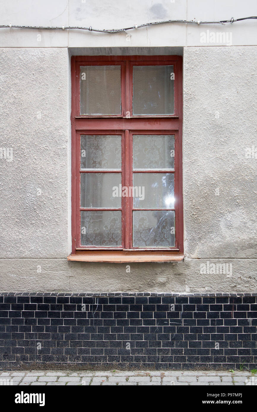 Photo of old single window on old wall Stock Photo - Alamy