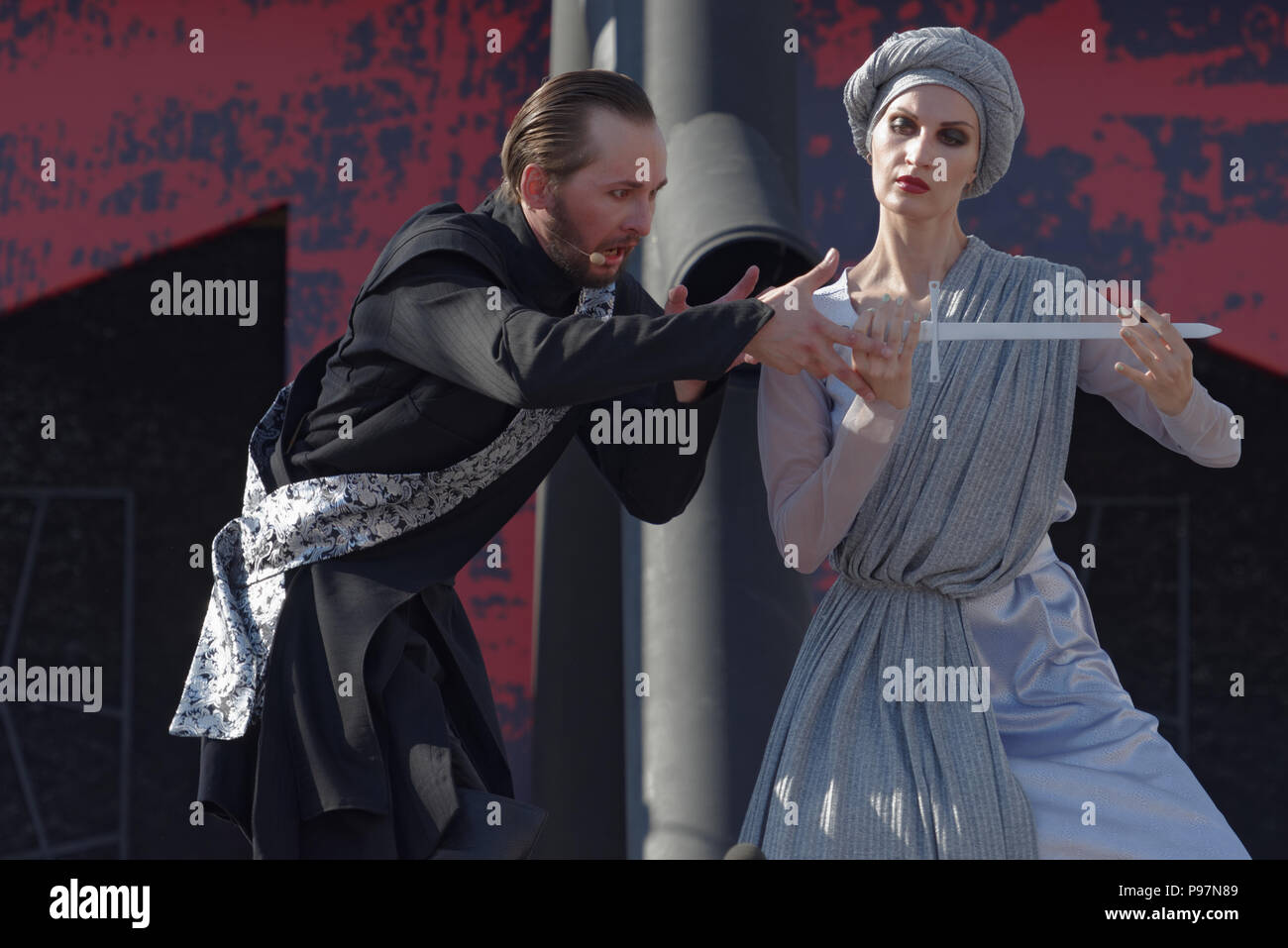 St. Petersburg, Russia - July 15, 2018: Dmitry Kondratiev as Macbeth ...