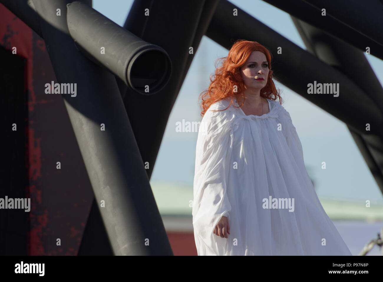 St. Petersburg, Russia - July 15, 2018: Julia Gertseva as Lady Macbeth ...