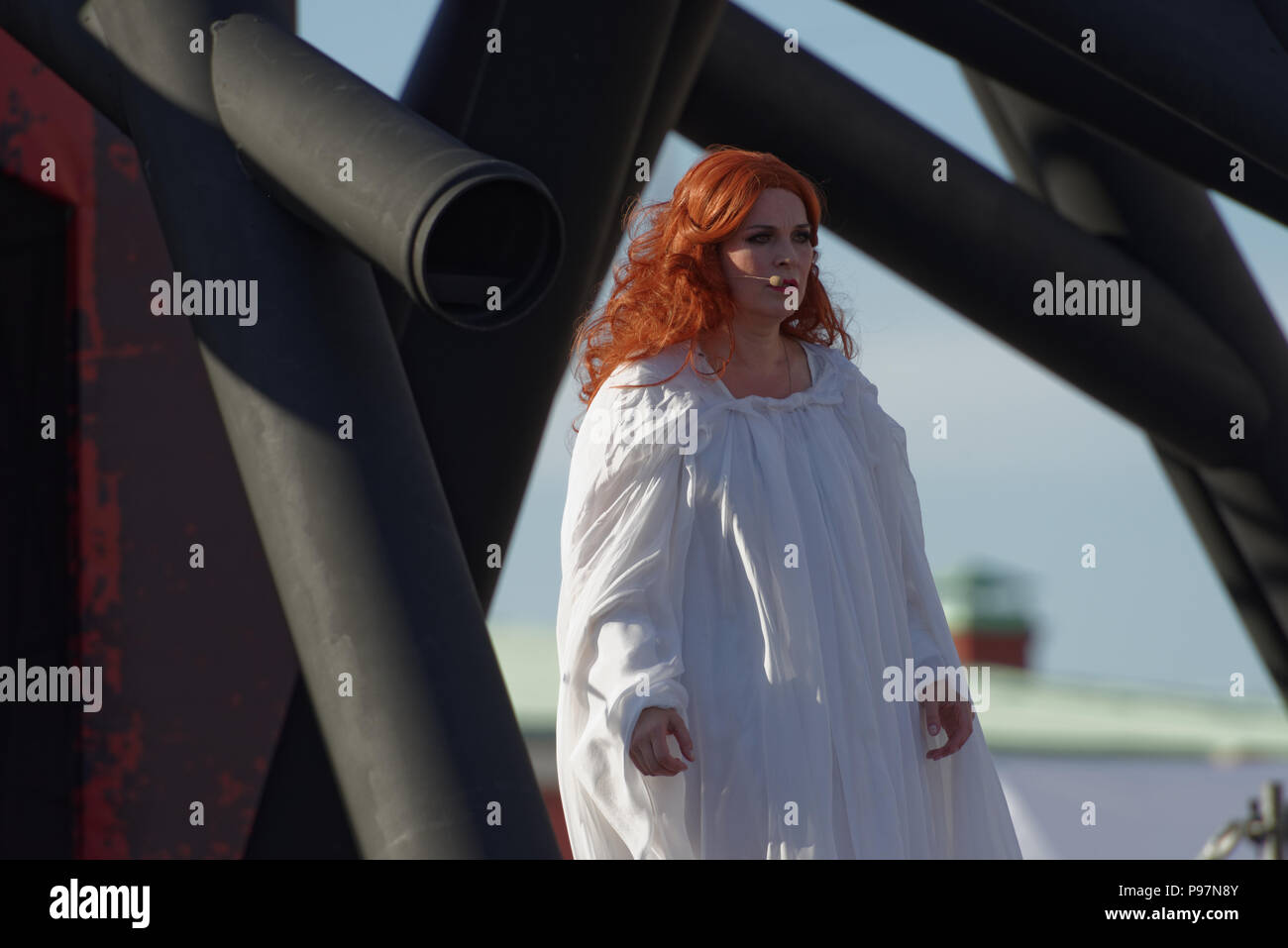 St. Petersburg, Russia - July 15, 2018: Julia Gertseva as Lady Macbeth ...