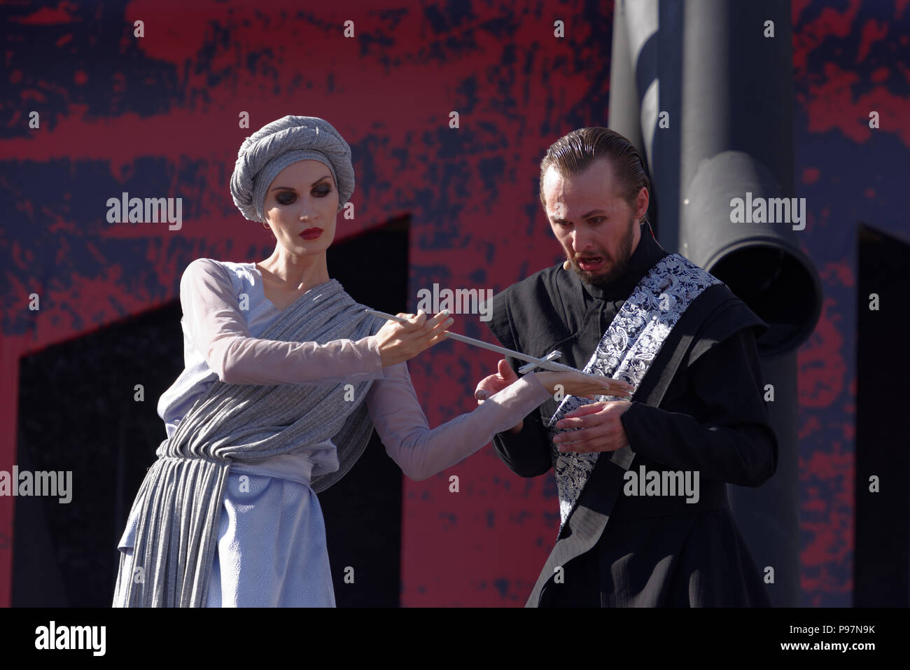 St. Petersburg, Russia - July 15, 2018: Dmitry Kondratiev as Macbeth ...