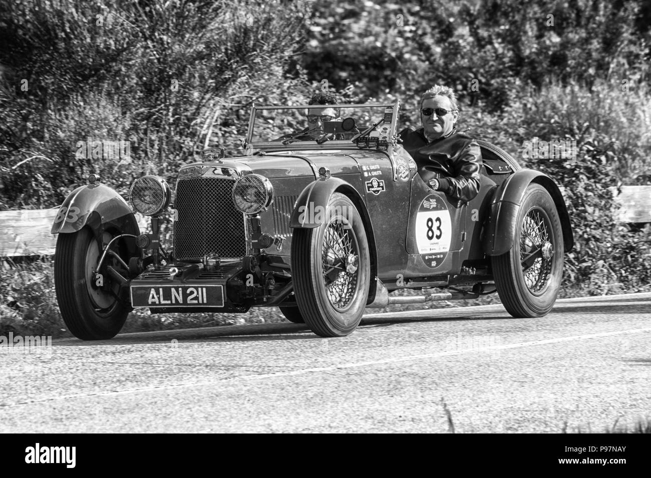 PESARO COLLE SAN BARTOLO , ITALY - MAY 17 - 2018 : ASTON MARTIN LE MANS ...