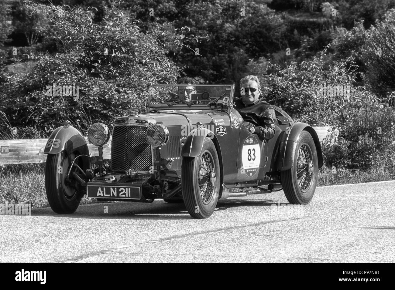 PESARO COLLE SAN BARTOLO , ITALY - MAY 17 - 2018 : ASTON MARTIN LE MANS ...