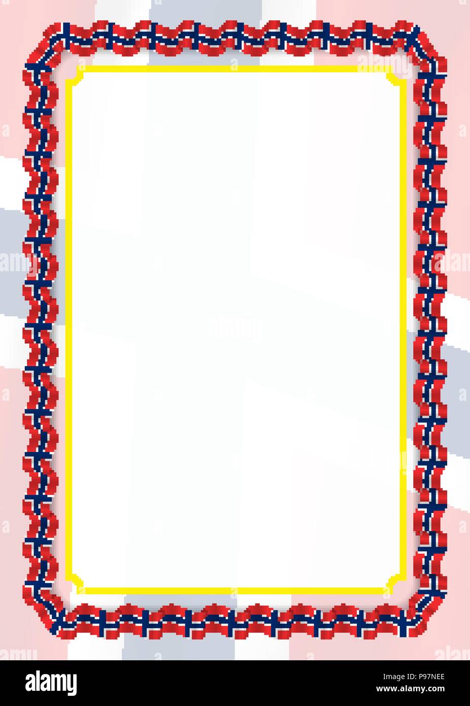 Norway Border Designs Norway 3D Render Topographic Map Color Border