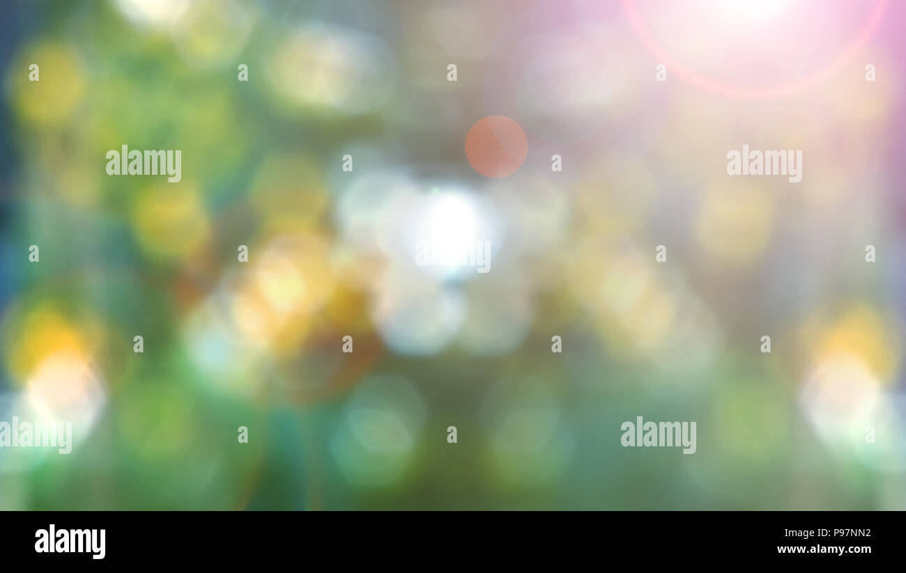 Abstract green nature blurred background with bright sunlight Stock ...