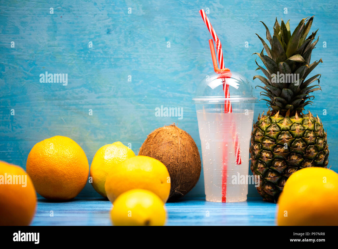 Summer cocktail refreshing beverage Stock Photo - Alamy