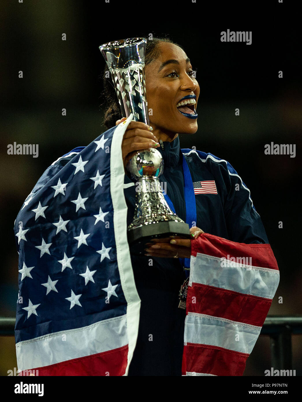 USA Captain Queen Harrison celebrates winning the inaugural World Cup ...