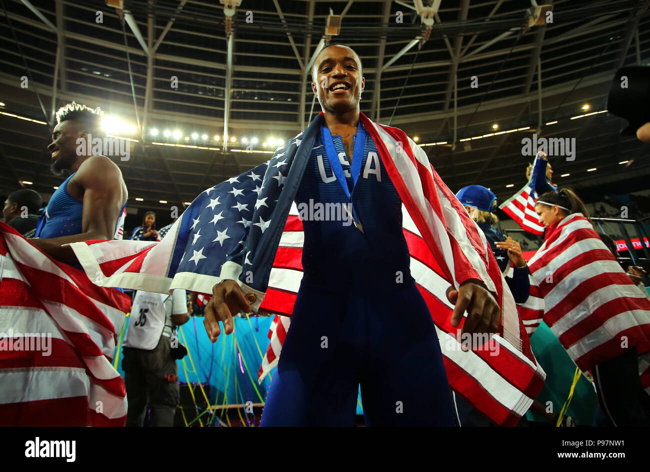 Team USA celebrate winning the Athletics World Cup during day two of ...