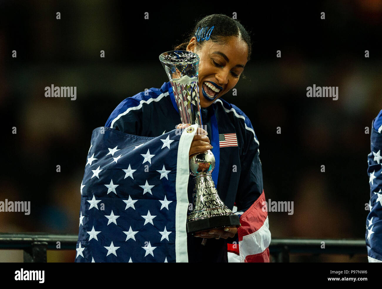 USA Captain Queen Harrison celebrates winning the inaugural World Cup ...