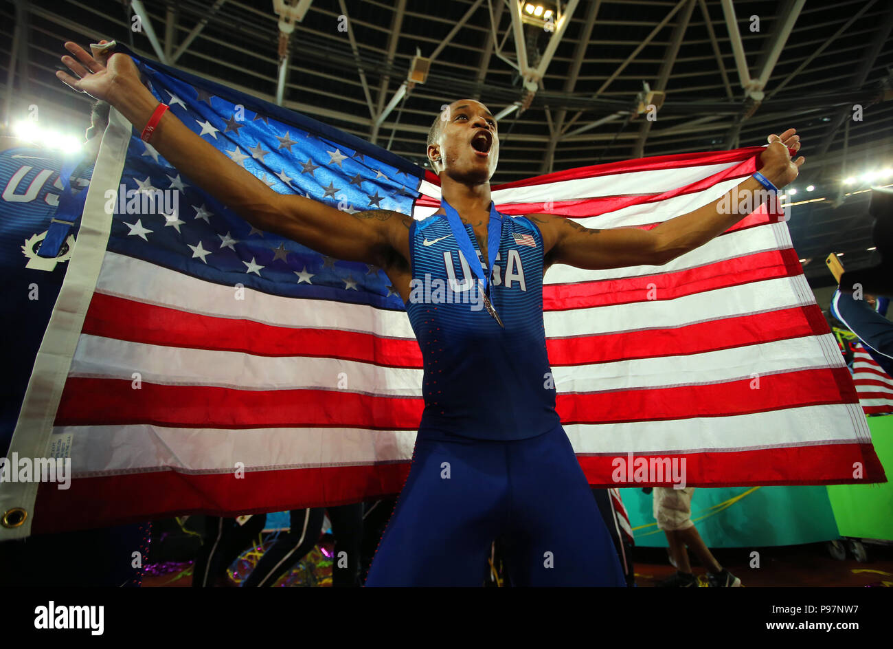 Team USA celebrate winning the Athletics World Cup during day two of ...