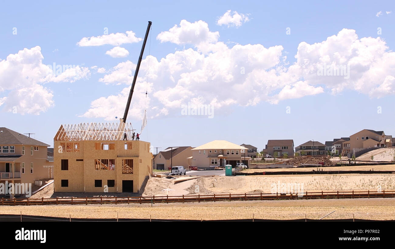 New construction of suburban neighborhood Stock Photo - Alamy